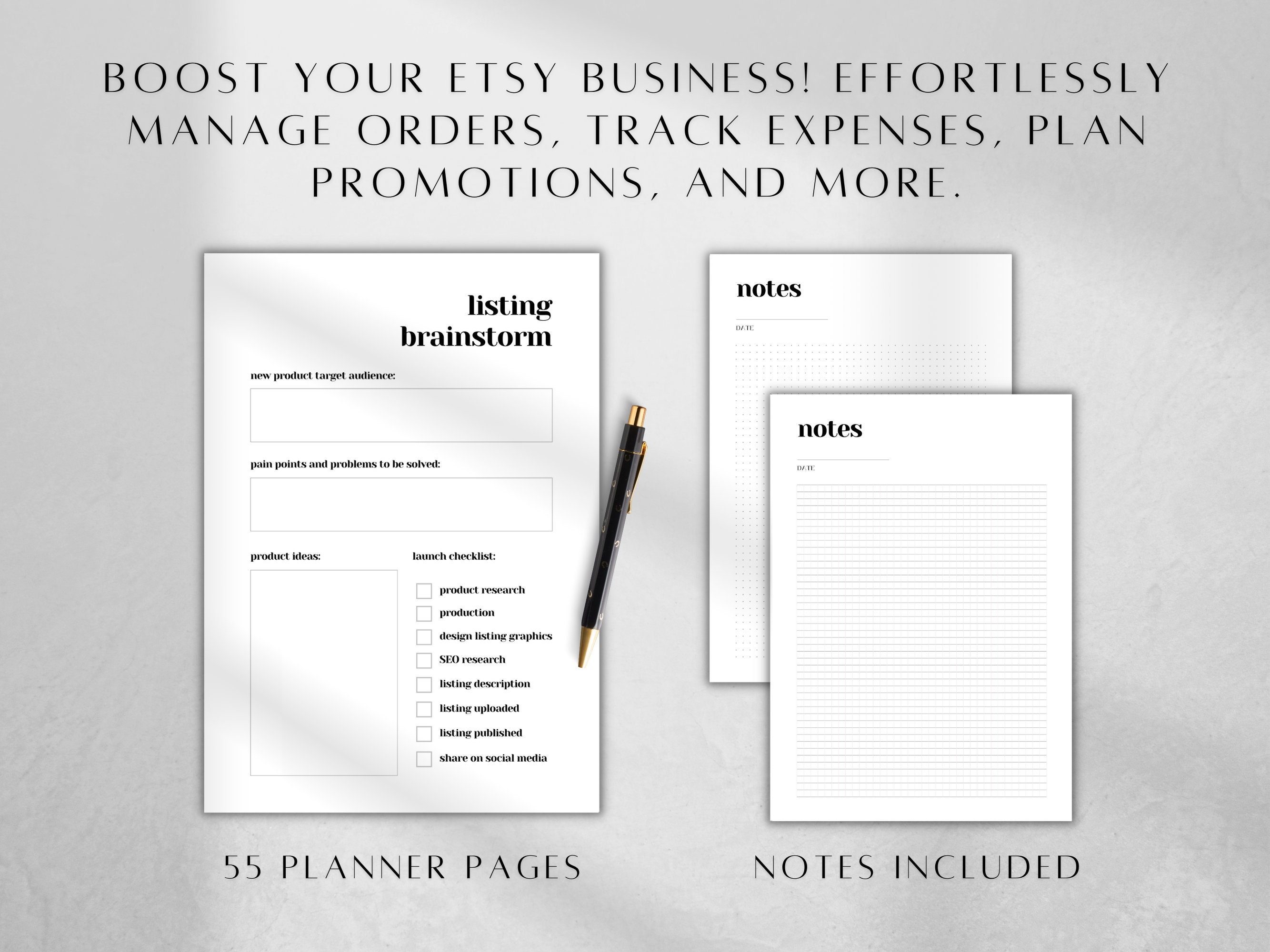 Online Shop Planner Template Bundle | Canva Business Planner | Online ...