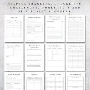 Printable Spirituality Planner | Manifestation Journal Digital | Chakra ...