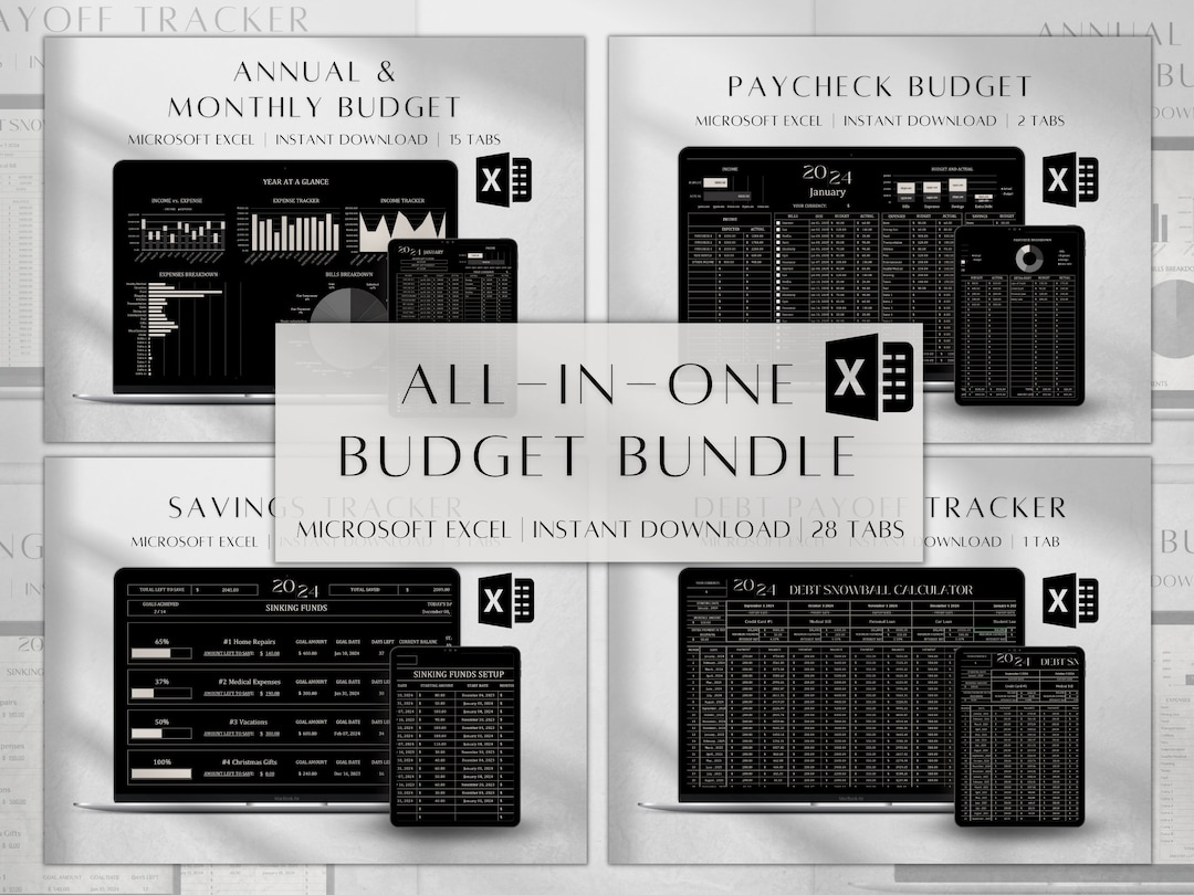 Personal Finance Planner Template | Excel Budget Spreadsheet Bundle ...