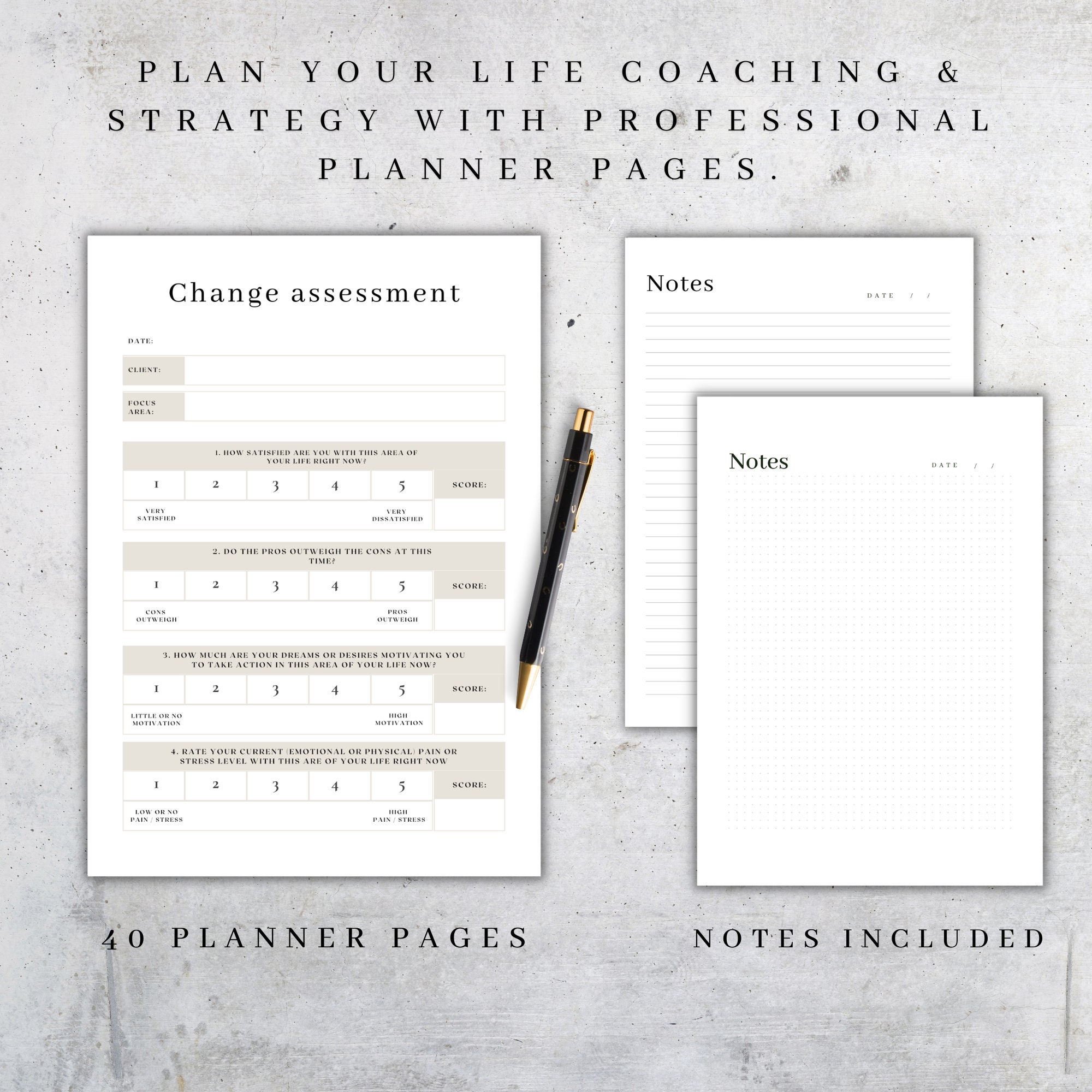 Coaching Planner Printable Digital Life Coach Journal Pages - Etsy