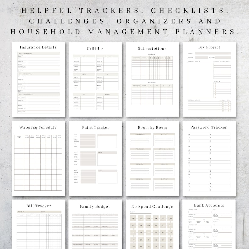 Household Planner | Printable Household Management Binder | Household ...