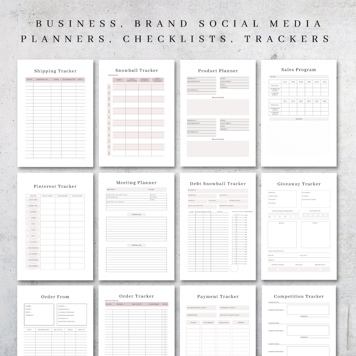 Printable Business Planner | Small Business Plan | Online Business ...
