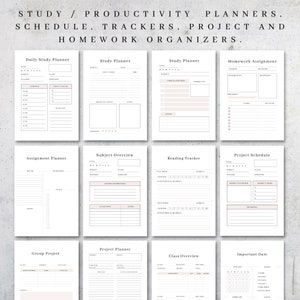 Printable Student Planner| Academic Planner Printable| College Student ...