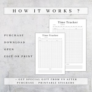 Printable Time Tracker Page | Time Management | Yearly Activity Planner ...