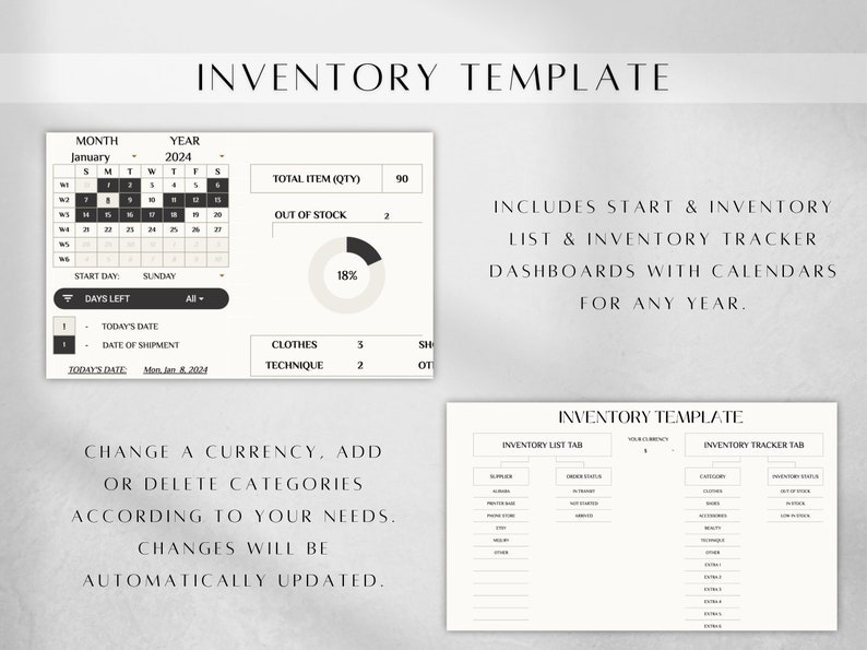 Inventory Tracker Spreadsheet Google Sheets | Small Business Template ...