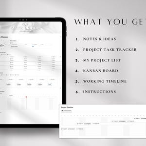 Notion Work Planner Template | Digital Project Tracker | Task Tracker ...
