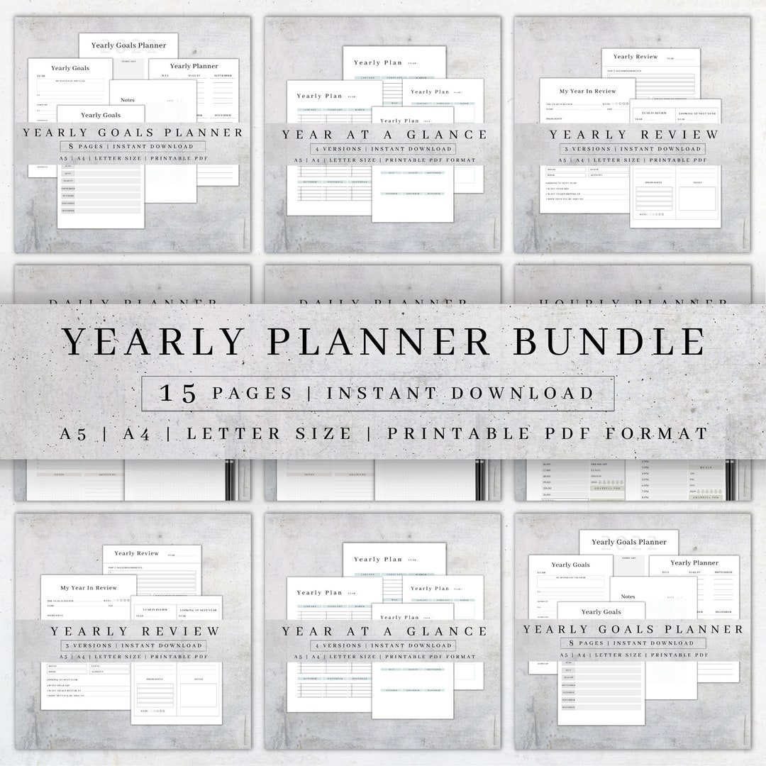 Printable Yearly Planner Pdf | Yearly Calendar Printable | Pdf Calender ...