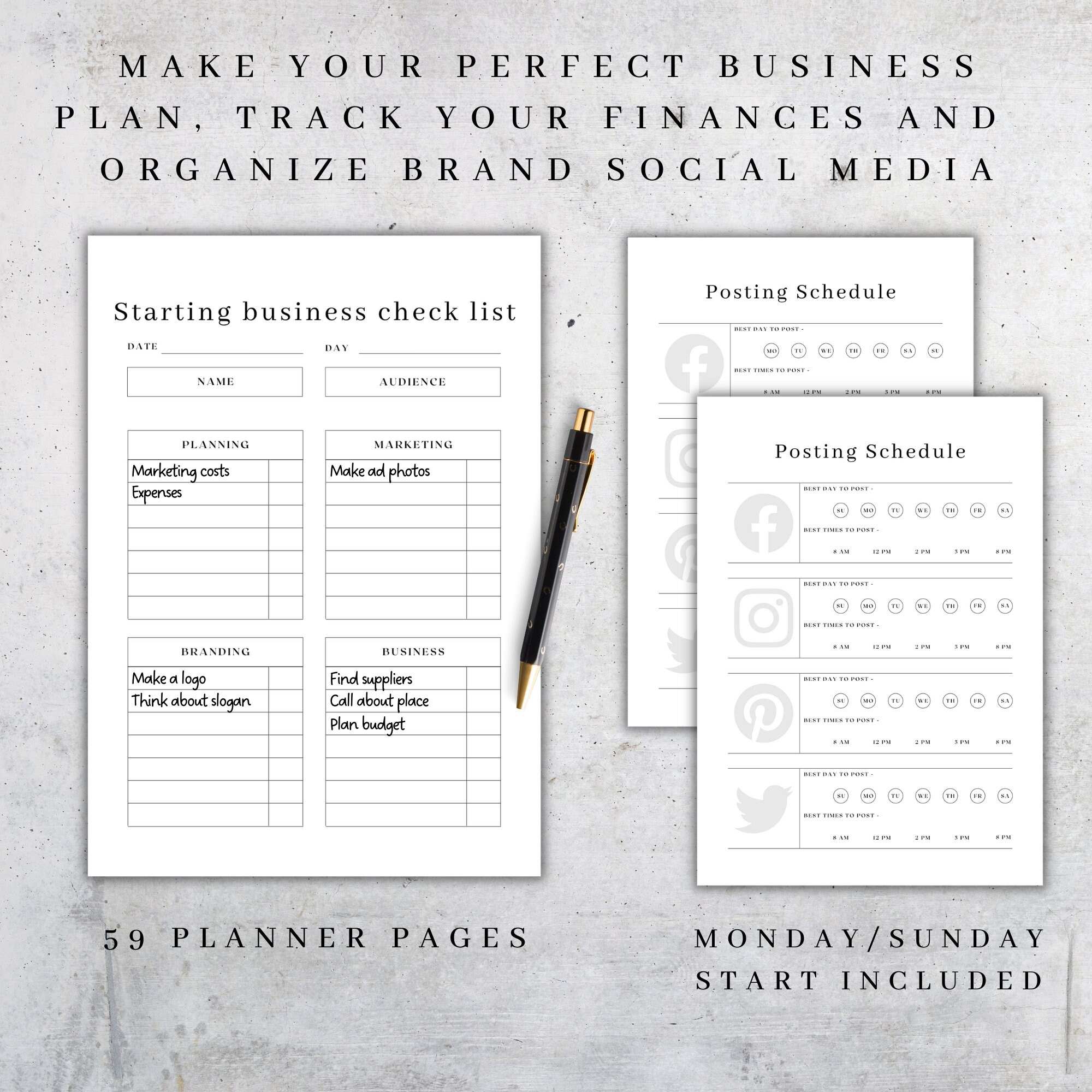 Business Planner Binder Home Business Organizer Printable - Etsy