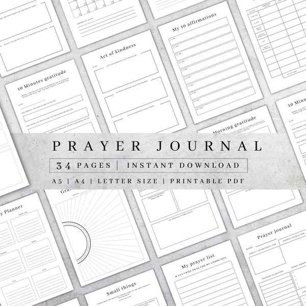 Prayer Journal Printable - Etsy