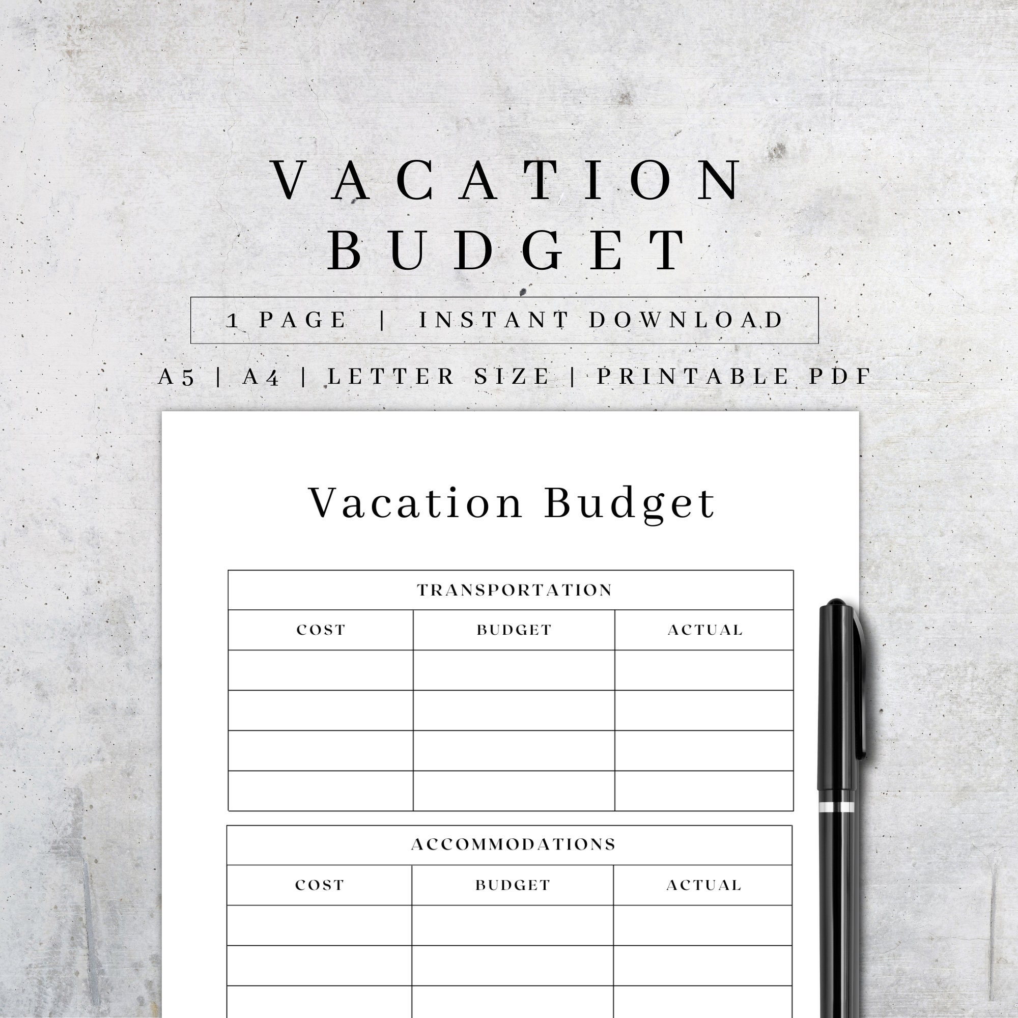 Vacation Budget Planner 2023 Printable Travel Finance Etsy Vacation Budget Planner 2023 Printable Travel Finance Etsy