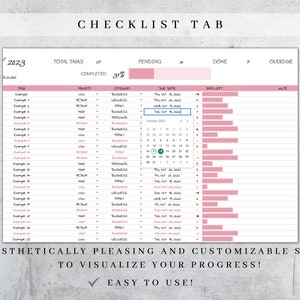 Digital Task List Planner | Google Sheets Checklist | to Do List ...