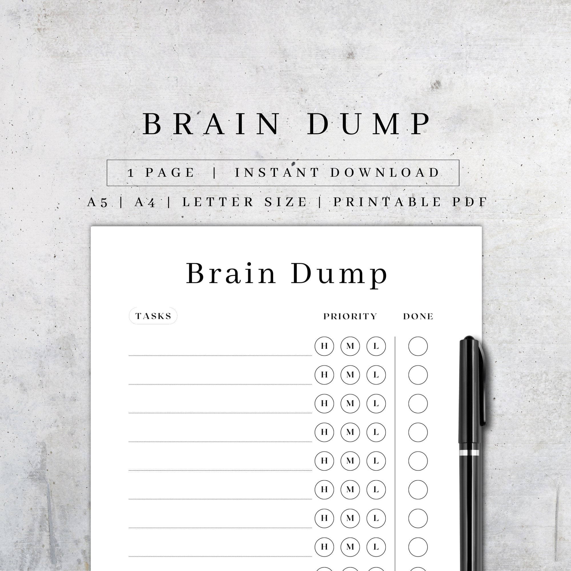 Brain Dump Journal Printable ADHD Planner Pages - Etsy UK