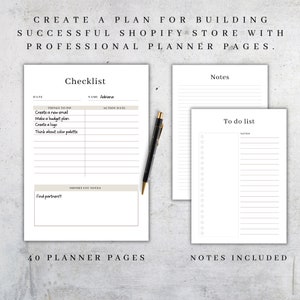 Shopify Store Planner Printable | Digital Shopify Planner | Brand ...