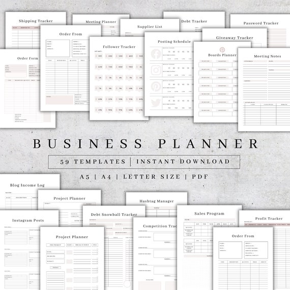 Printable Business Planner Small Business Plan Online - Etsy