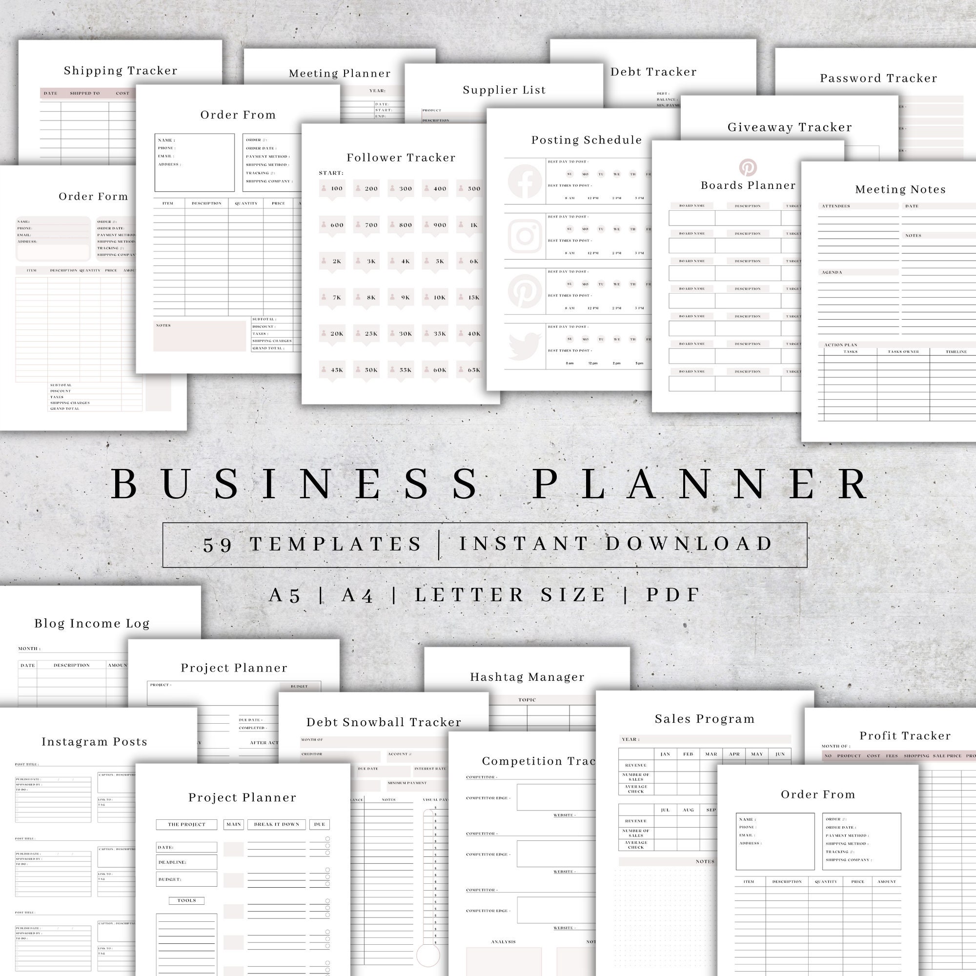 Printable Business Planner Small Business Plan Online - Etsy