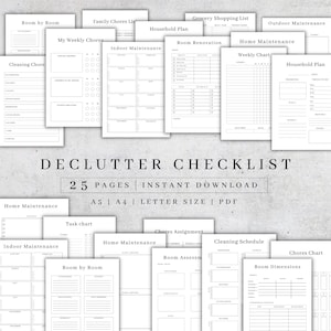 Printable Declutter Planner | Cleaning Planner Pdf | Decluttering Checklist | 30-day Declutter ...