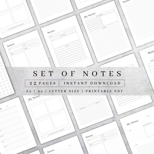 Cornell Notes Notetaking Template Printable College Ruled - Etsy