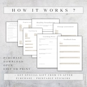 Coaching Planner Printable | Digital Life Coach Journal Pages ...