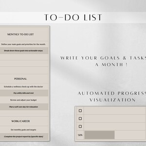 Digital Daily Monthly Calendar Template | Productivity Tracker | Daily ...