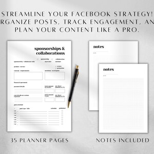 Printable & Editable Facebook Planner | Digital Social Media Planner ...