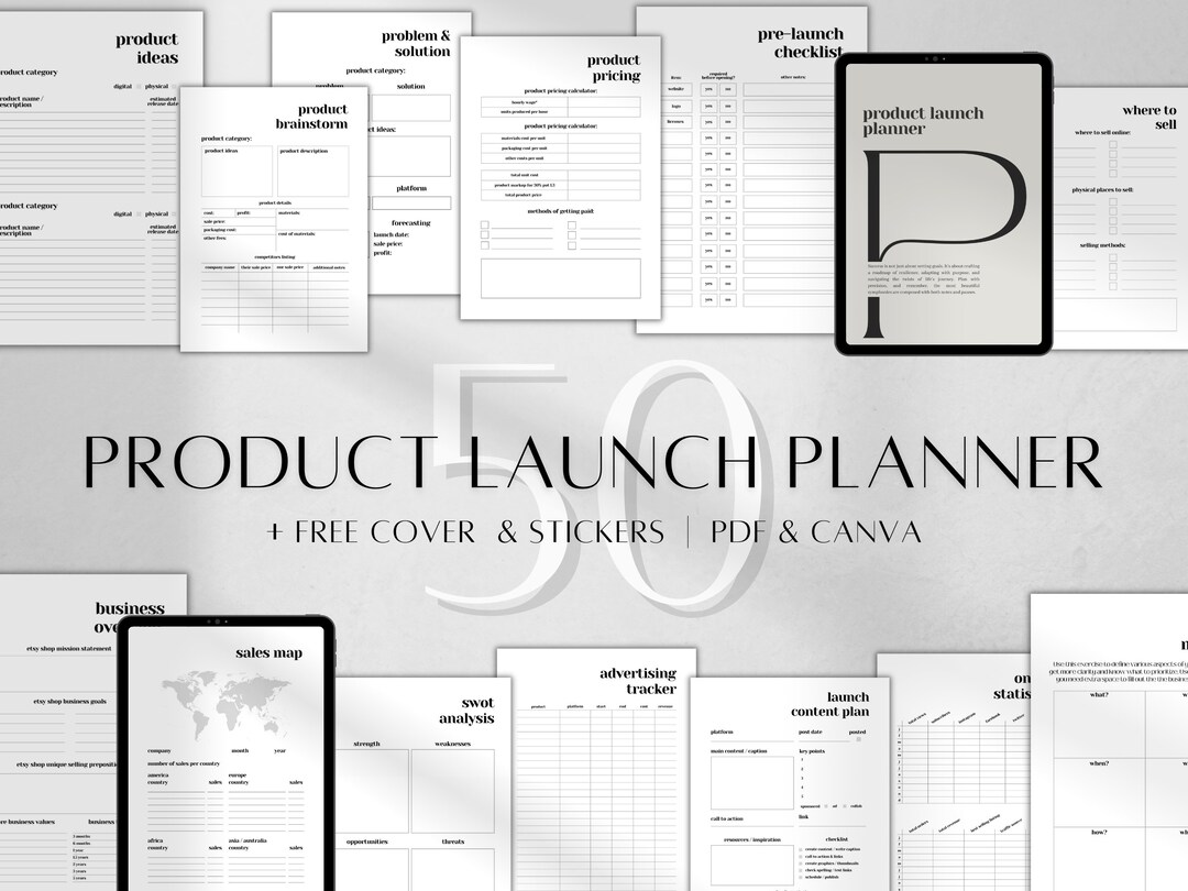 Digital Product Launch Planner | Course Marketing Plan | Printable Course Creation Planner ...