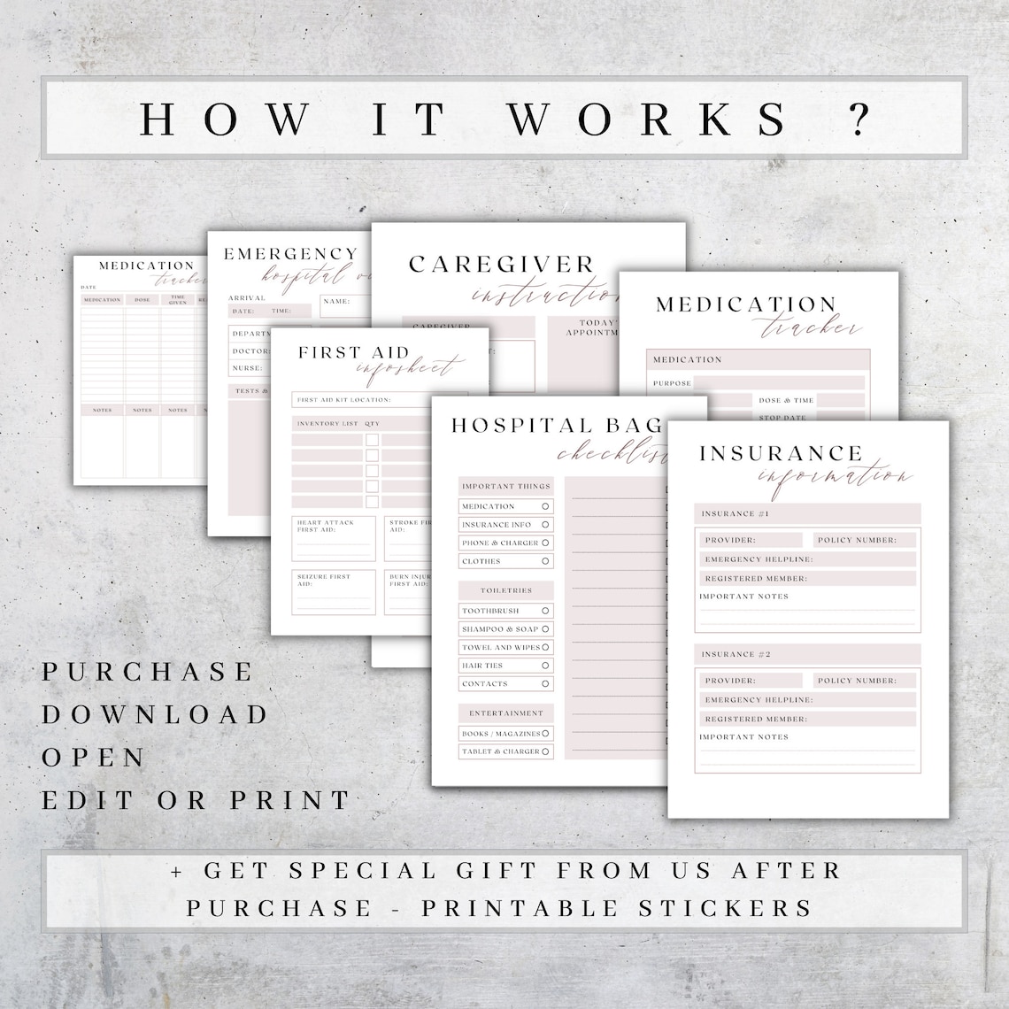 Medical Planner Printable | Health Care Planner Binder | Wellness ...