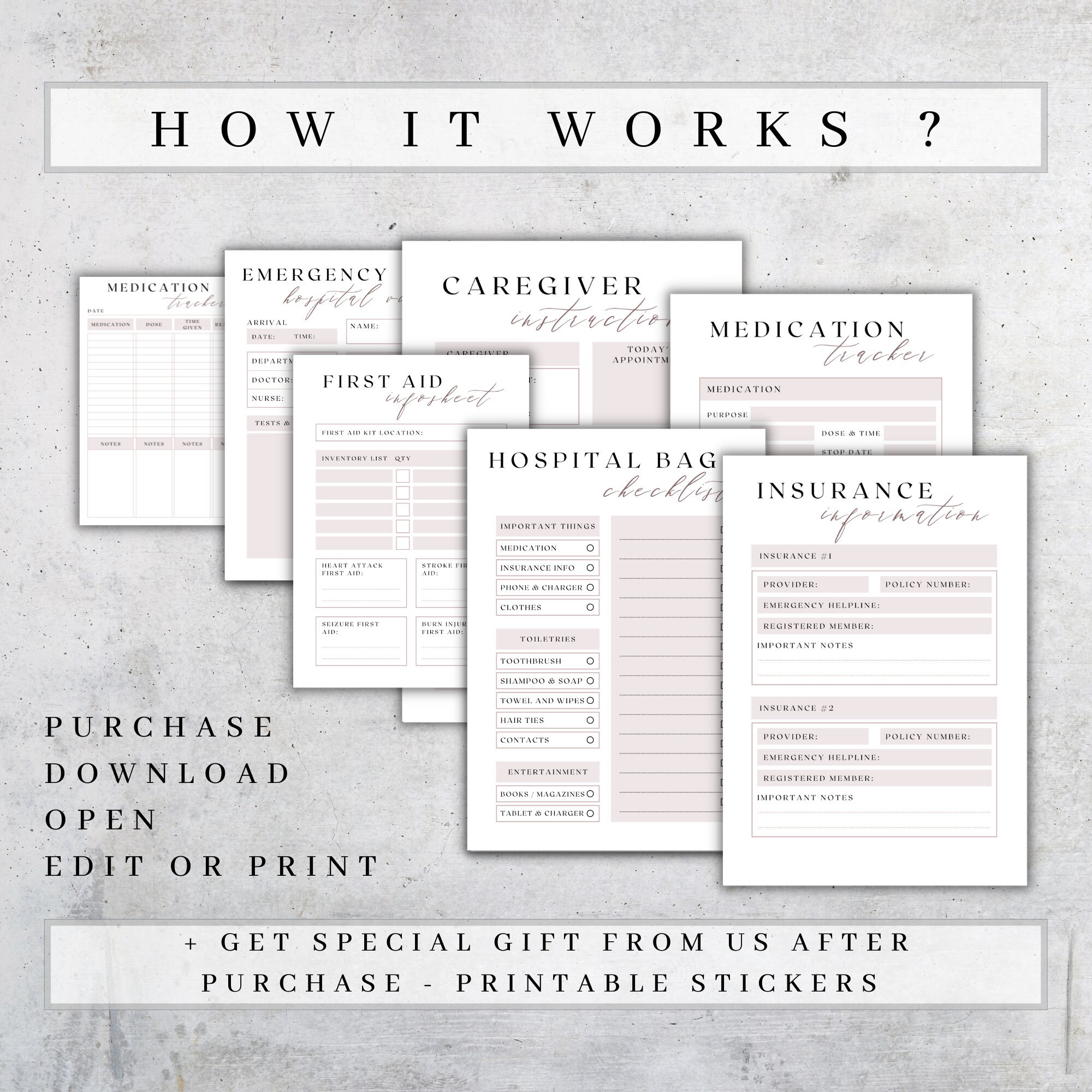 Medical Planner Printable | Health Care Planner Binder | Wellness ...