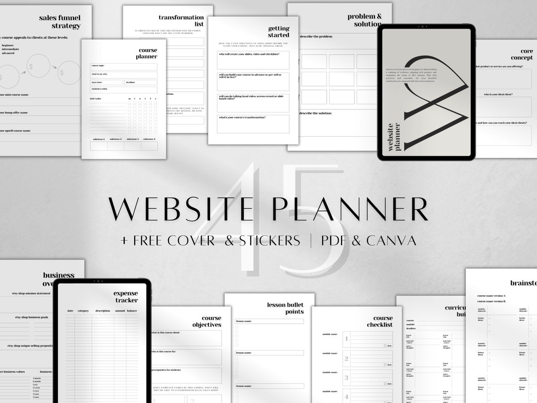 Digital Website Planner | Online Business Website Guide | Small ...