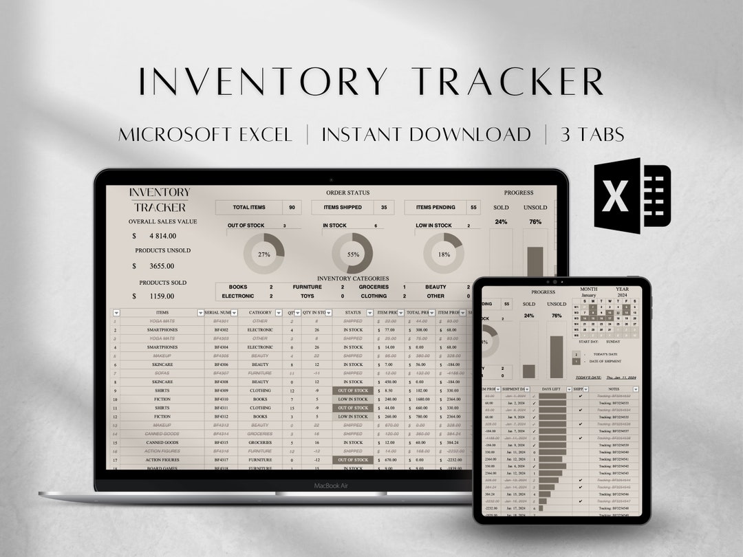 Excel Business Spreadsheet Template | Inventory Tracker Excel ...