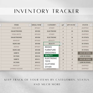 Excel Business Spreadsheet Template | Inventory Tracker Excel ...
