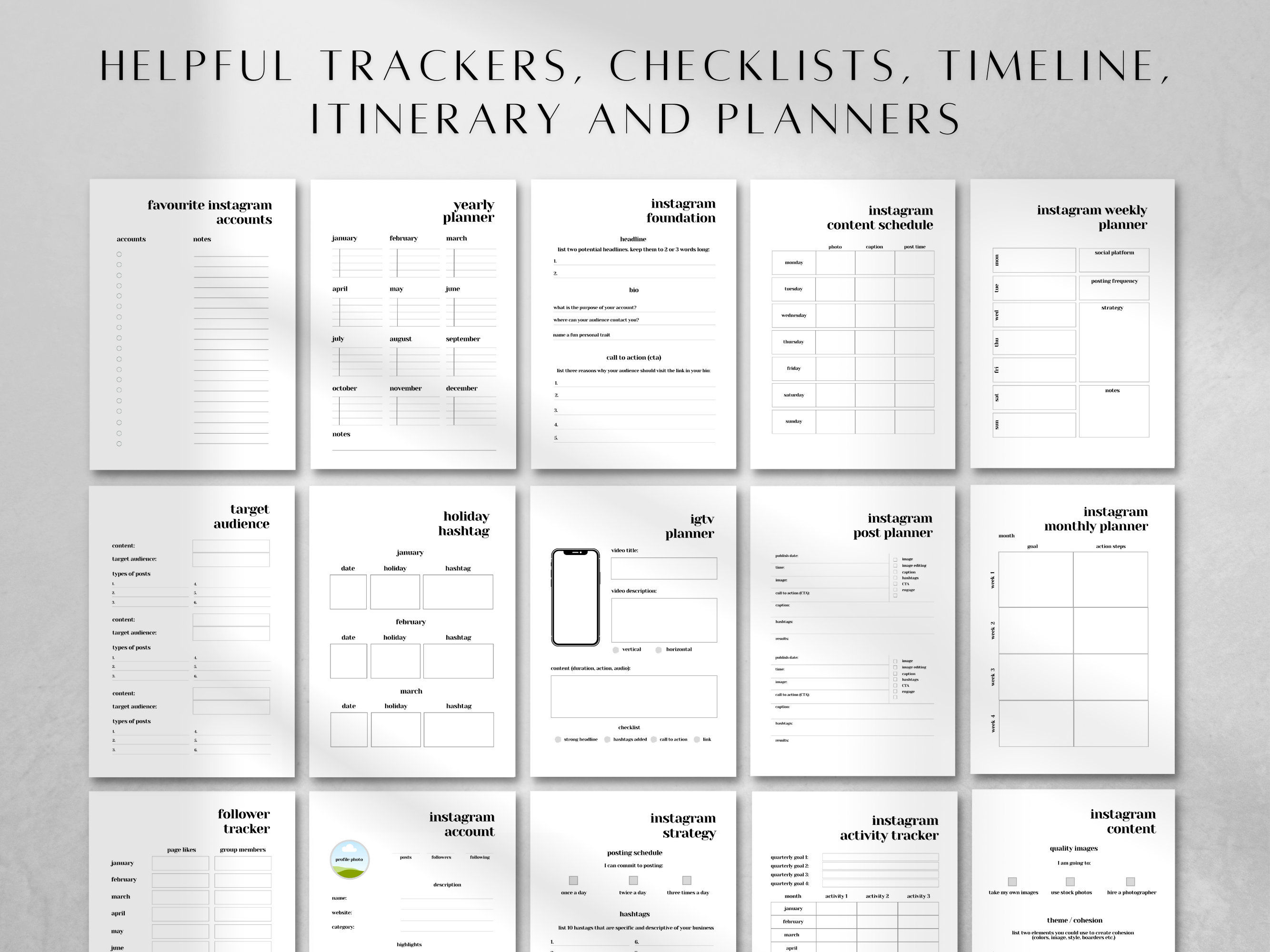 Printable & Editable Facebook Planner | Digital Social Media Planner ...