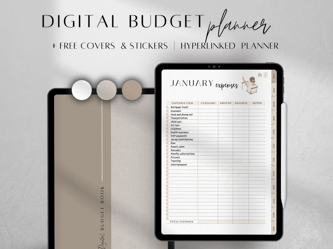Goodnotes Budget Planner | Digital Income & Expense Tracker ...