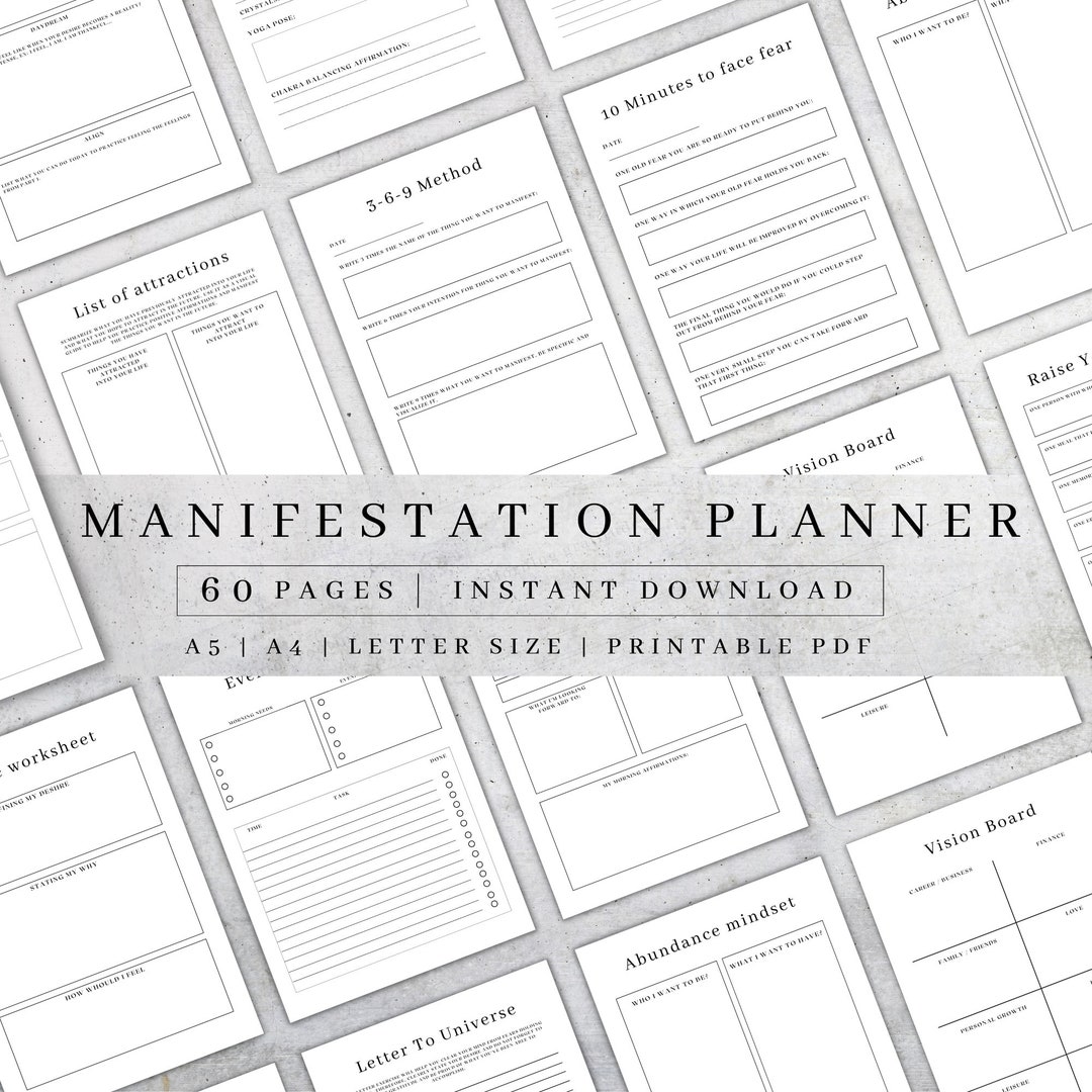 Digital Manifestation Journal | Dream Journal PDF | Printable Self-care ...
