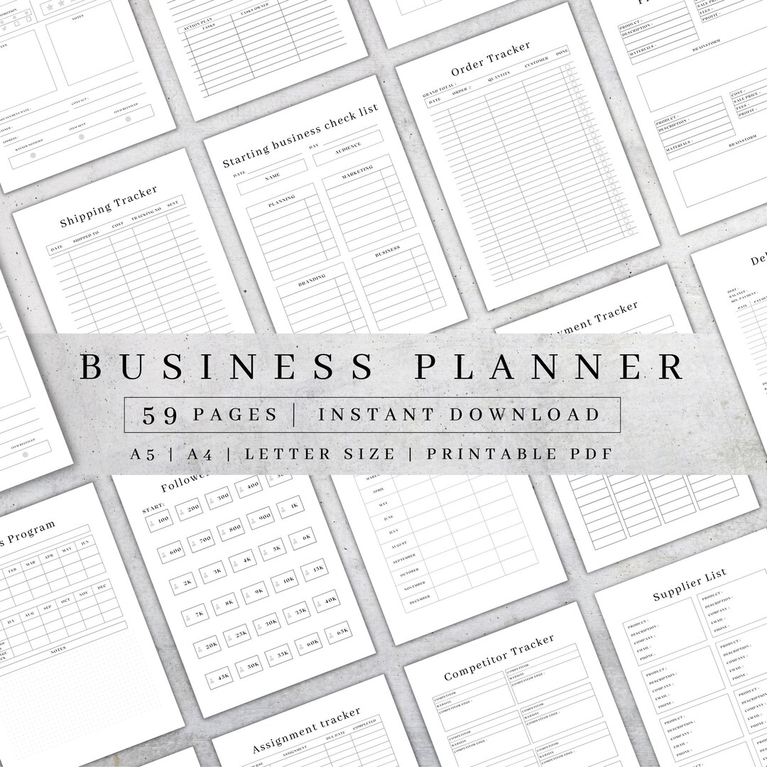 Business Planner Binder | Home Business Organizer Printable| Online ...