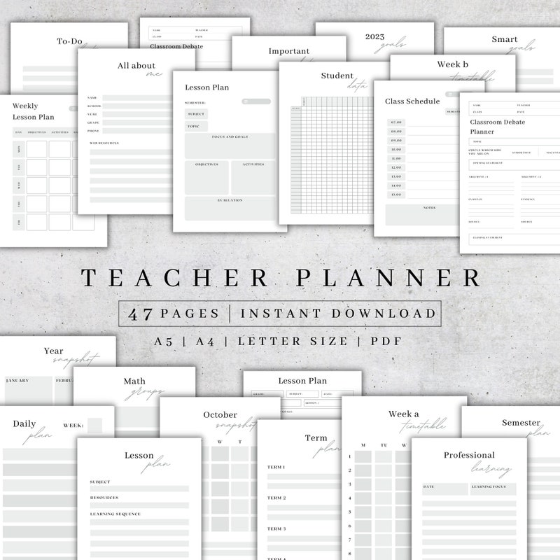Teacher Planner - Etsy
