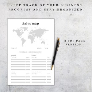 Sales Map Printable | Business Planner Digital | Etsy Business Sales ...