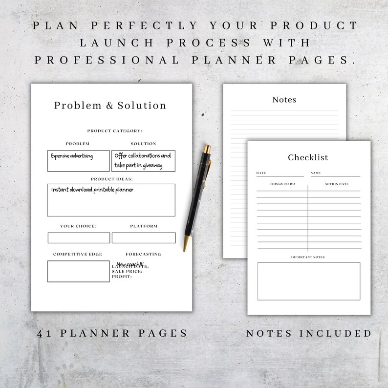 Digital Product Launch Planner | Course Creation Plan | Printable ...