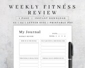 Printable Weekly Fitness Self-review Sheet Digital Fitness - Etsy