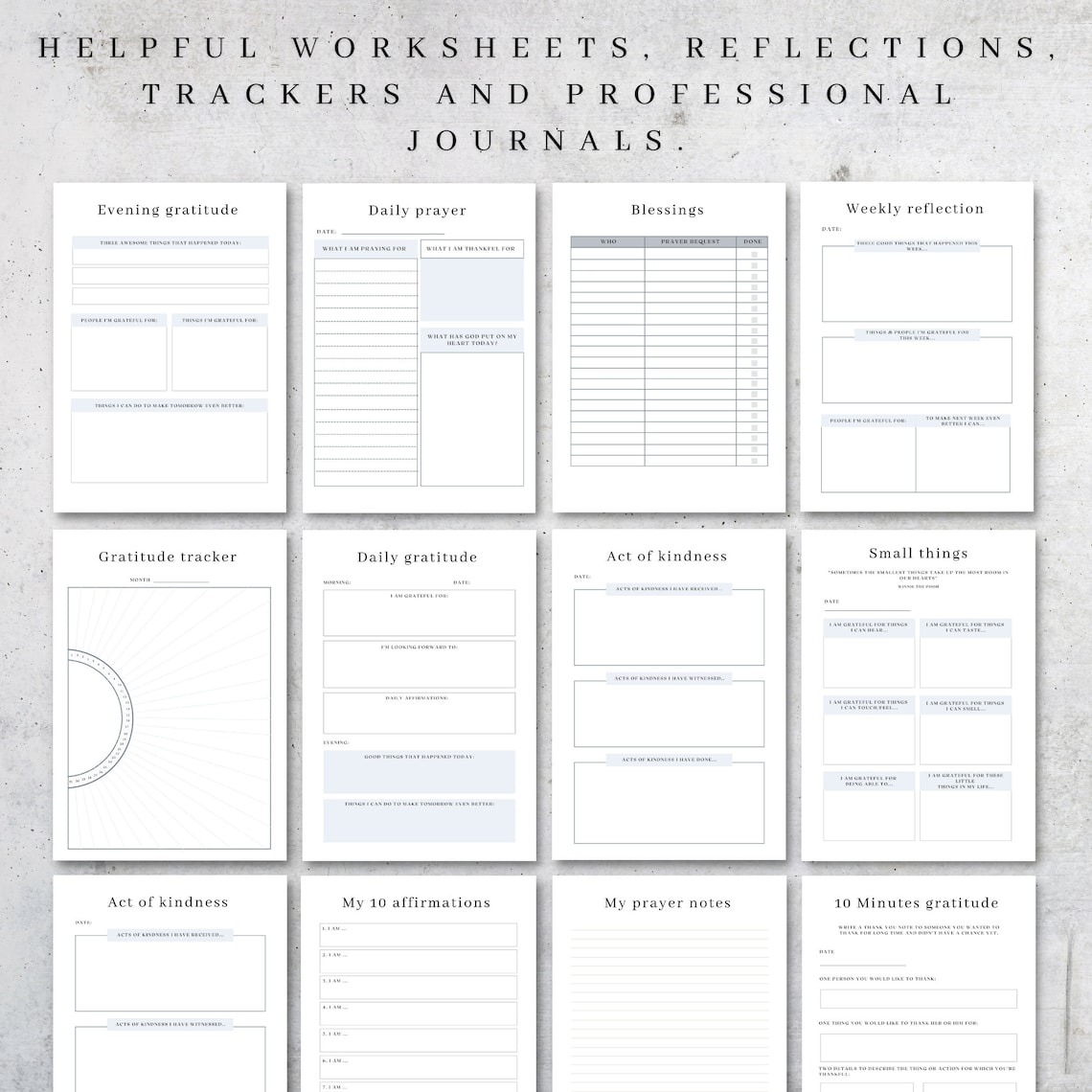Prayer Journal Printable | Bible Study Guide | Gratitude Journal ...