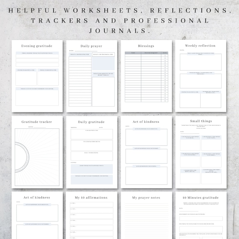 Prayer Journal Printable Bible Study Guide Gratitude - Etsy