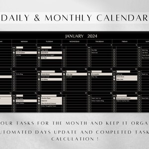 Monthly Productivity Planner | Daily Planner | Monthly Calendar ...