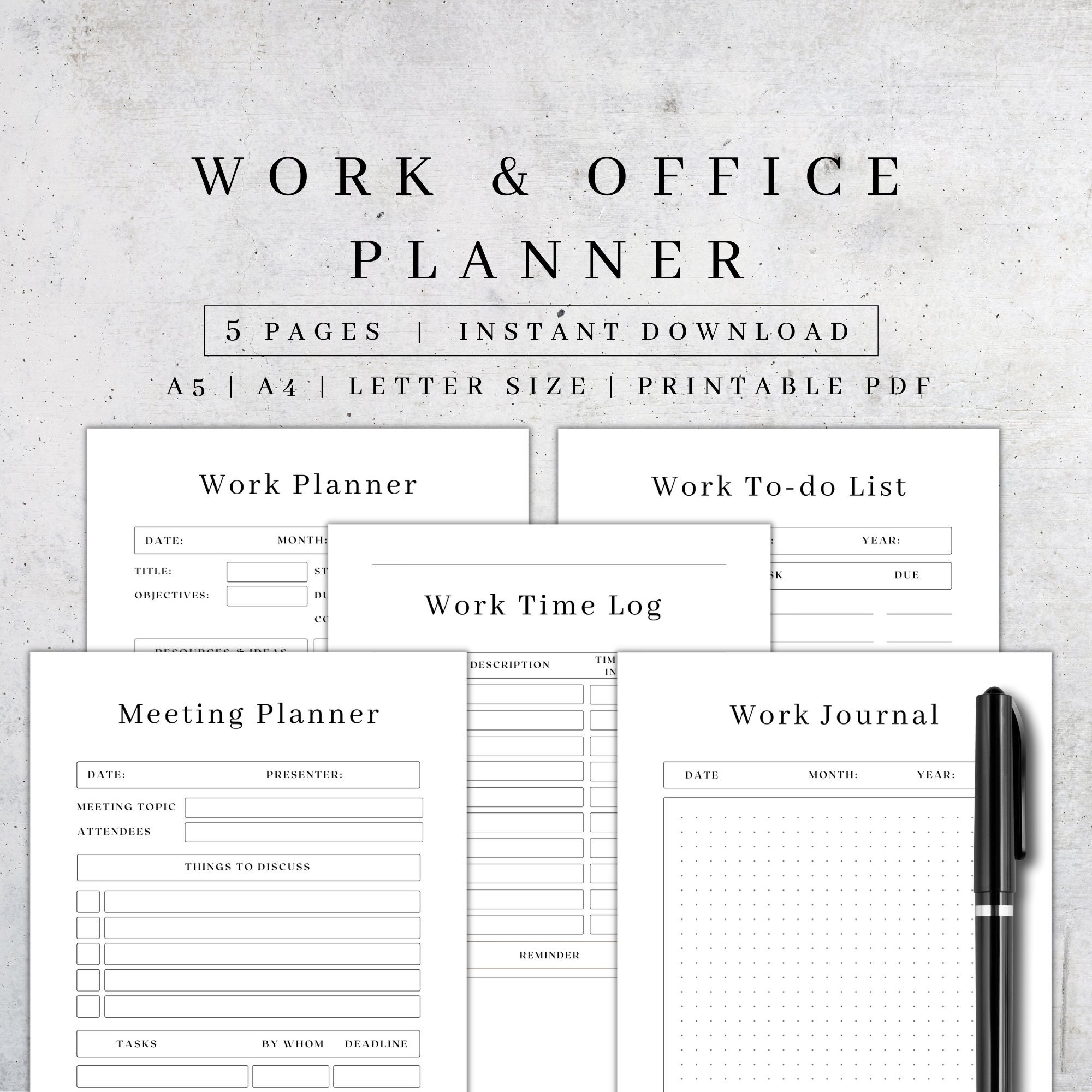 Office Organizer Work Planner Printable Office Task - Etsy