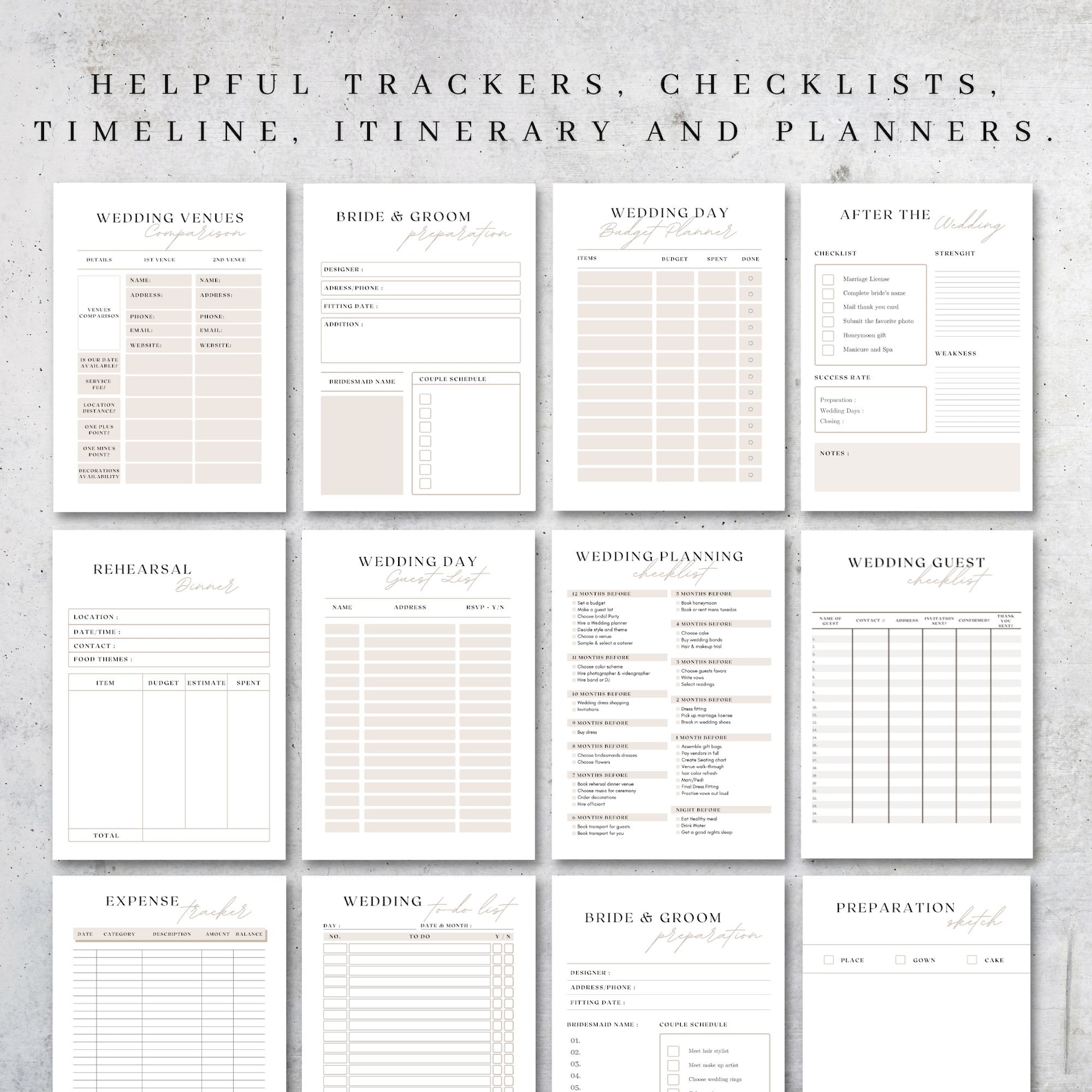 Wedding Planner Printable Printable Wedding Planner Pages - Etsy