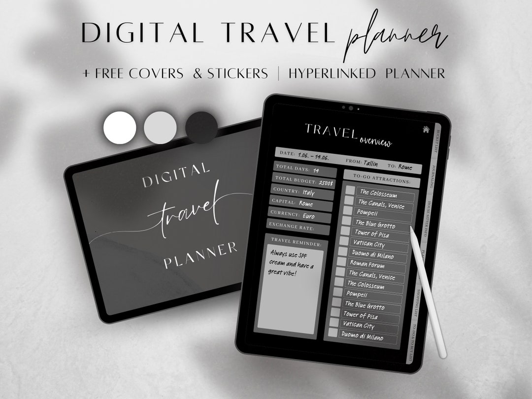 Digital iPad Travel Planner | Trip Planner Goodnotes | Holiday Travel ...