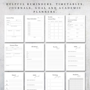 Teacher Planner Printable | Digital Teaching Plan Kit| Lesson Plan Book ...