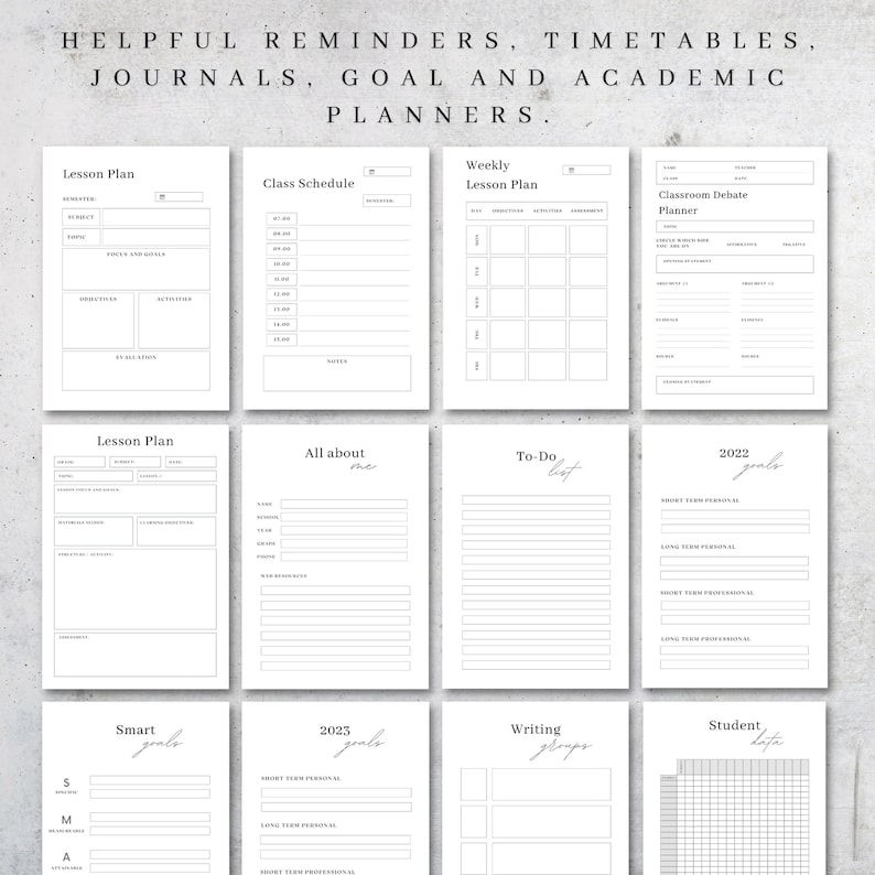 Teacher Planner Printable | Digital Teaching Plan Kit| Lesson Plan Book ...