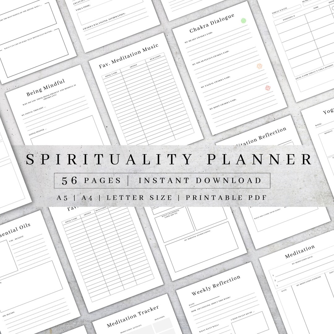 Printable Spirituality Planner | Manifestation Journal Digital | Chakra ...