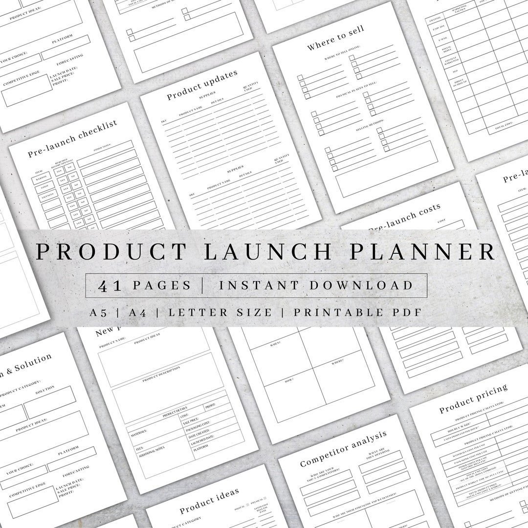 Digital Product Launch Planner | Course Creation Plan | Printable ...