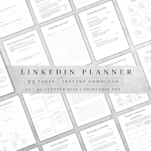 Linkedin Planner Digital | Printable Linkedin Job Strategy | Networking ...