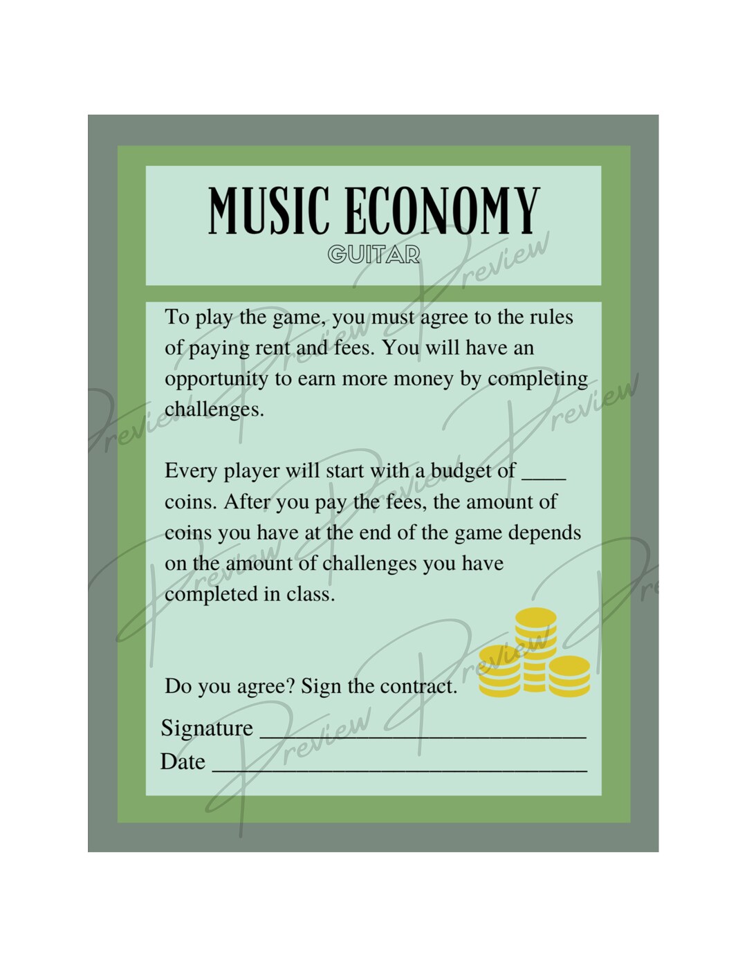 Music Economy Guitar Lesson Plan - Etsy
